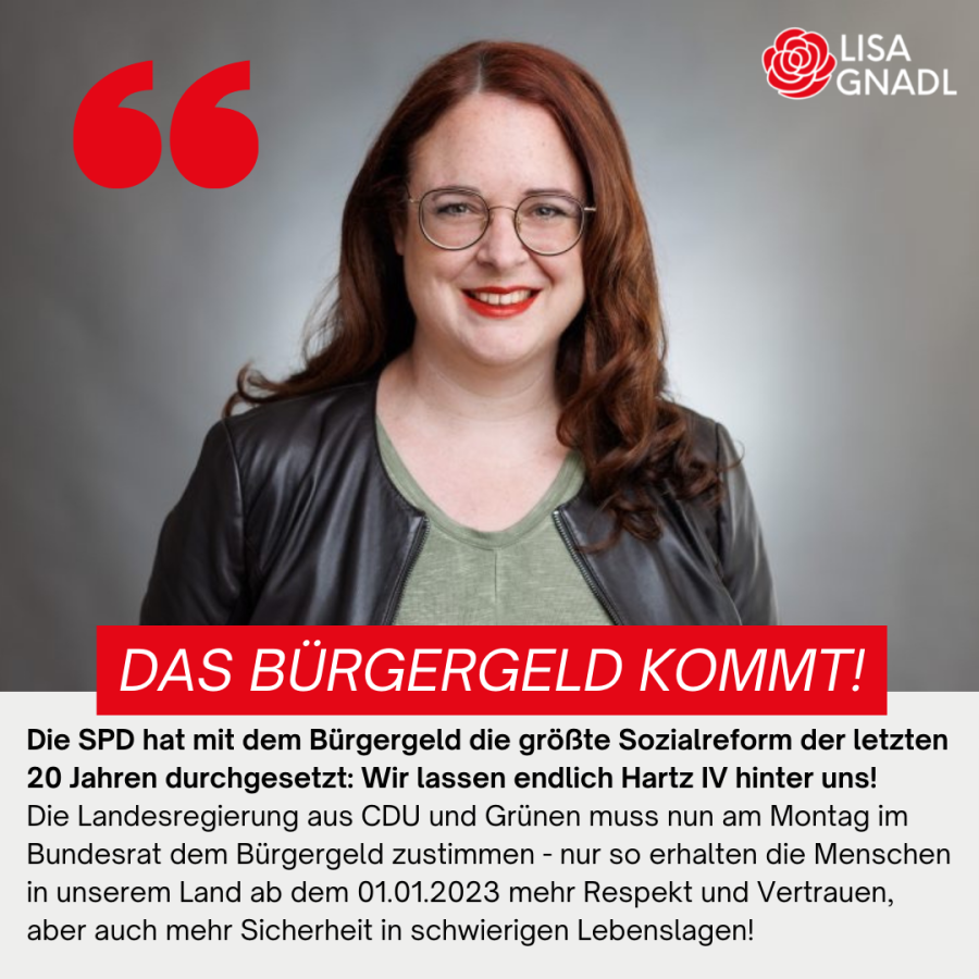 Die Einführung des Bürgergelds darf im Bundesrat nicht zum parteipolitischen Spiel werden › Lisa ...